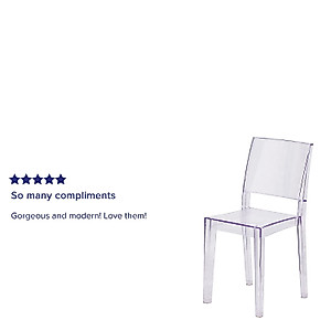 Flash Furniture Phantom Series Transparent Stacking Side Chair