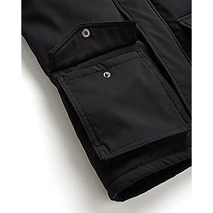 URBAN REPUBLIC Boys' Winter Jacket - Shell Parka Coat with Faux Fur Lined Hood, Size 10/12, Jet Black