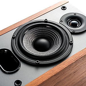 Edifier P12 Passive Bookshelf Speakers - 2-Way Speakers with Built-in Wall-Mount Bracket - Wood Color, Pair - Needs Amplifier or Receiver to Operate