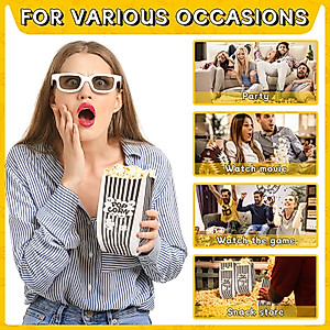 DECYOOL Popcorn Bags，350 Pack Popcorn Bags Individual Servings Popcorn Machine Accessories for Popcorn Bars, Movie Nights, Concessions