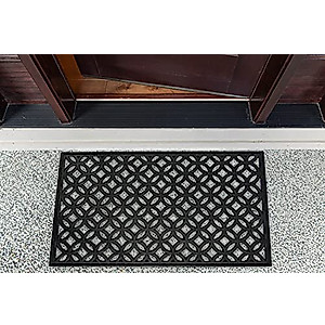DII Rubber Doormats Collection All Weather, 18x30, Lattice