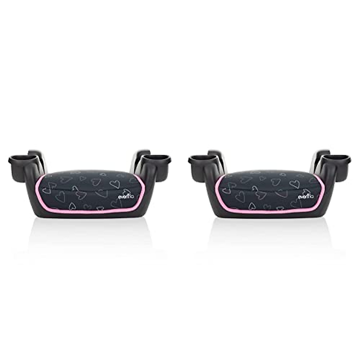 Evenflo GoTime No Back Booster Car Seat (Amore Pink) (Pack of 2)