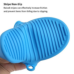 Decobay Mini Oven Gloves Silicone Heat Resistant Cooking Pinch Mitts Potholder for Kitchen Cooking, Baking and Kitchen Mittens Pinch Mitts (Red)