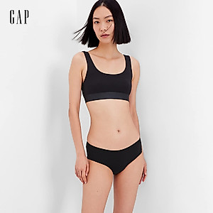 GAP womens Stretch Cotton Hipster Panties, True Black, Large US