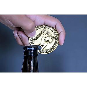 Tokenz Bottle Opener Decision Maker Double Sided Coin | Fun Gift or Party Favor for College Graduation, 21st Birthday, Bachelor/Bachelorette Party or Drinking Games