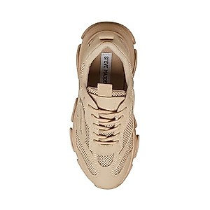 Steven Madden Women's Possesion Sneaker, TAN, 9.5