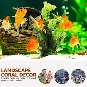 POPETPOP 4Pcs Fish Tank Plant Resin Coral Decor Artificial Coral Aquarium Coral Home Landscape Coral Decor