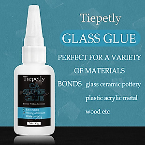 Glass Glue, 30g Glue for Glass Repair, Clear Glass Ceramic Adhesive, Instant Super Glue for Glass, Ceramic, Pottery, Plastic, Metal, Acrylic, Mirror, Jewelry, DIY
