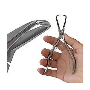 MIRACLE Hair Extension Pliers – Stainless Steel Hair Extensions Micro beads Remover & Opener Tool 5.5 Inch (Curved)