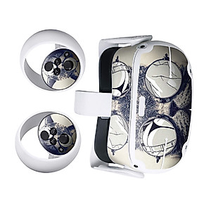 Puseky Stickers Skin Fingerprint-Proof Decal Wrap Cover for Oculus Quest 2 VR Headset Accessories