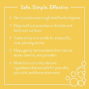 Molly's Suds Sink and All Purpose SCRUB | Gently Removes Stains, Scrubs Away Grease & Gime, Buffs out Scratches | Earth Derived Ingredients | 2 Pack, Citrus Scent