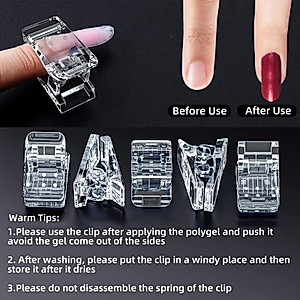 10 PCS Nail Tips Clip for Quick Building Extension Nail Plastic Finger Extension UV LED Builder for DIY Manicure Nail Art