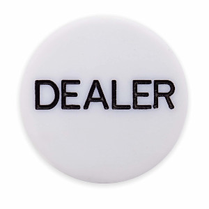 12-Pack Dealer Buttons - Poker Accessories, Casino Game Pucks, Texas Hold'em Button for Card Games, Bulk Vegas Night Playing Card Accessory