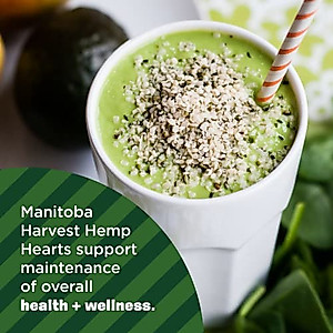 Organic Hemp Hearts, 12oz; 10g Plant Based Protein and 12g Omega 3 & 6 per Srv | Smoothies, yogurt & salad | Non-GMO, Vegan, Keto, Paleo, Gluten Free | Manitoba Harvest