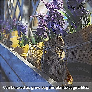 HAMBOLY 5 Packs Large Burlap Bags 24" x 40" Potato Sacks Reusable Storage Bags Races Game Bags