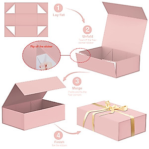 HavrePac 6 Pack Large Gift Boxes 13.8x9x4.3 Inches Luxury Gift Boxes with Lids,Magnetic Closure Gift Box for Present Packaging Box for Mother's Day, Birthdays, Party,Weddings