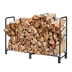 DOEWORKS 5ft Firewood Rack with Log Tote Bag, Firewood Rack Outdoor,Wood Log Rack for Patio Deck (Capacity 400 lbs)