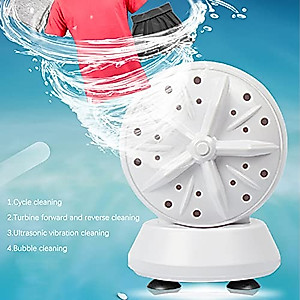 jeerbly Portable Washing Machine Turbo Washer,Ultrasonic Turbine Washing Machine 3 In 1 Dishwashers,Mini Washing Machine with USB for Travel Trip Rooms