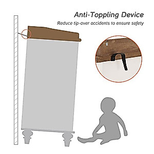 WAMPAT Dresser for Kids Bedroom with 6 Drawers, Mid Century Baby Dresser Wide Chest of Drawers with Storage Cabinet Organizer for Nursery, Living Room, White/Oak