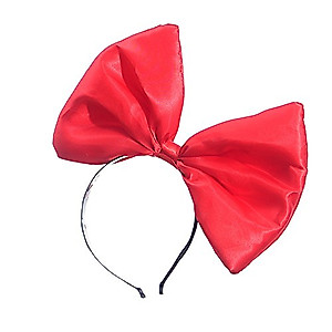 MXXGMYJ Bow Headband Headbands for Women Girls - 1pcs Large Red Bow Headbands/Headwraps/Hairband/Headwear for Birthday Valentines Day Christmas Gifts Birthday Party Cosplay Costume Accessories Gifts