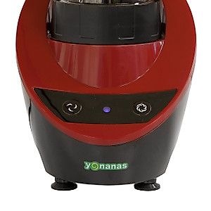 Yonanas Personal Blender with 13.5-Ounce Portable Cup and Drinking Lid for Shakes and Smoothies, BPA Free, 300-Watts, Red