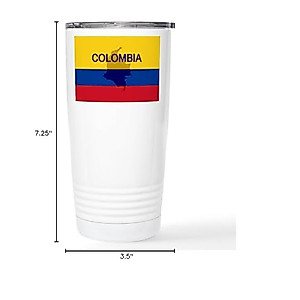 CafePress Colombian Flag Extra Stainless Steel Travel Mug 20 oz. Insulated Stainless Steel Coffee Tumbler