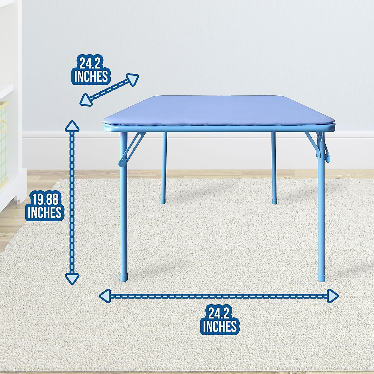 Plastic Development Group CH2023 5 Piece Colorful Kids Activity Foldable Table and Chair Furniture Set for Home Playrooms, Multicolor