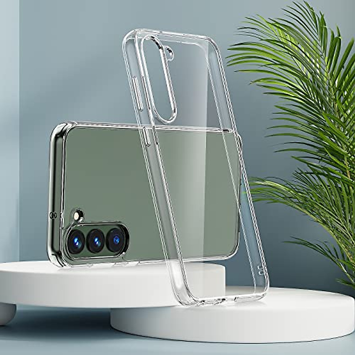 MILPROX Compatible with Samsung Galaxy S23 Clear Case, Cute Case Design for Girls Women, Shockproof Floral Pattern Hard Back for Samsung Galaxy S 23 5G Phone 2023 6.1 Inches-Clear