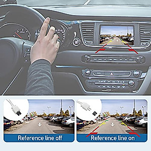 RED WOLF Spare Tire Rear View Backup Camera for Jeep Wrangler JK 2007-2018, Sahara JK 2010-2018 Truck Reverse View Camera Waterproof with Factory Radio RCA Uconnect Plug Adapter