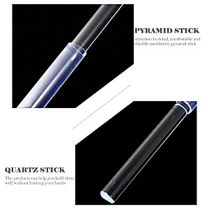 Vaguelly Singing Mallet Crystal Singing Pyramid Striker Crystal Singing Striker Meditation Pyramid Stick Percussion Instrument Mallet for Prayer Yoga Meditation