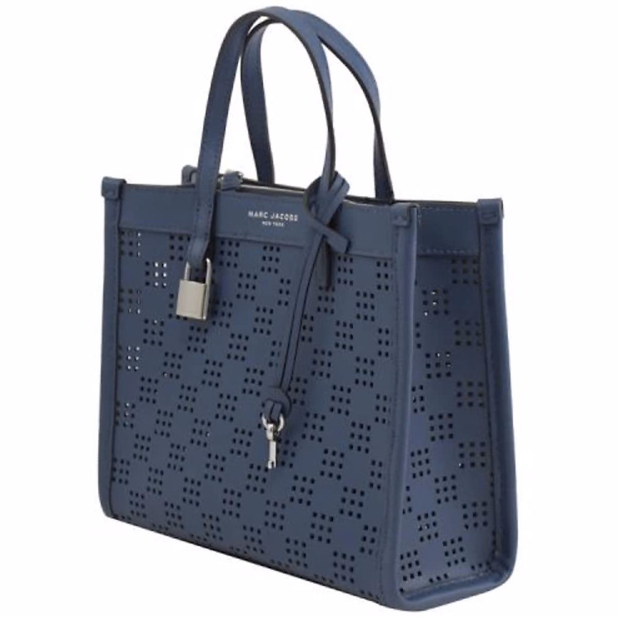 Marc Jacobs The Grind Mini Coated Leather Crossbody (Blue Sea)