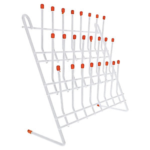 TAMOSH Lab Drying Rack 24 Pegs Lab Glassware Rack Wire Glassware Drying Rack Wall Mount/Freestanding Lab Glass Drying Rack
