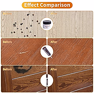 Wood Furniture Repair Kit - Set of 39 - Hardwood Floor Repair Kit Wood Filler, Furniture Repair Kit Wood Markers Touch Up for Scratch Stain Hole, Restore Any Wood, Laminate, Wooden Door, Desk, Cabinet