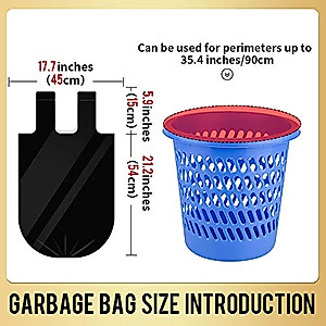 Trash Bags, 4 Gallons 100 Counts Small Garbage Bags for Office, Kitchen,Bedroom Waste Bin, 15 Liters Strong Rubbish Bags,Wastebasket Bags…