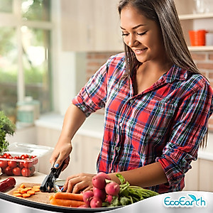 EcoEarth Can Opener (Black), Manual Easy Grip Handheld Tin Opener, Multipurpose Kitchen Tool w/Easy-Turn Knob & Convenient Hanging Holes, Lid Top Remover