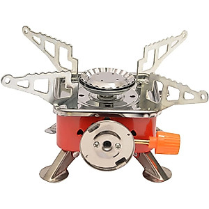 Portable Camping Gas Stove, Ultralight Backpacking Stove Folding Outdoor Camping Stove with Carry Case for Hiking, Camping, Outdoor Cooking, Picnic, BBQ