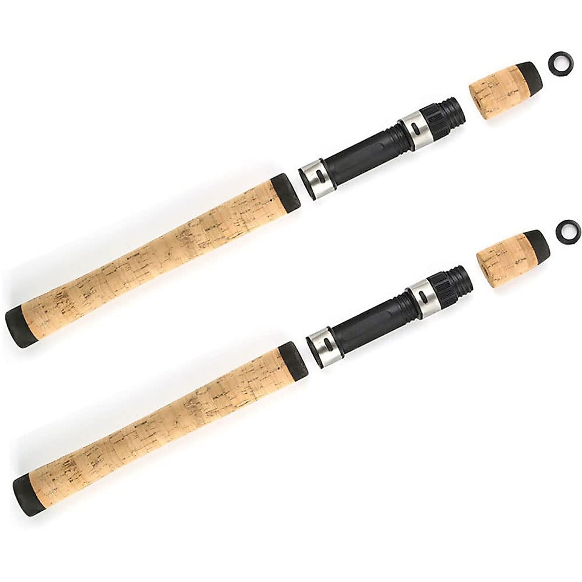 TEAMWILL 2PACKS Spinning Fishing Rod Building Repair Composite Cork Handle Grip and Reel Seat