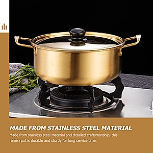 Hemoton Pots Camping Pot Stainless Steel Noodle Pot Kitchen Food Storage Pot Handheld Cooking Noodle Pot Korean Ramen Sauce Pan Sauce Pan Sauce Pan Sauce Pan Sauce Pan Sauce Pan