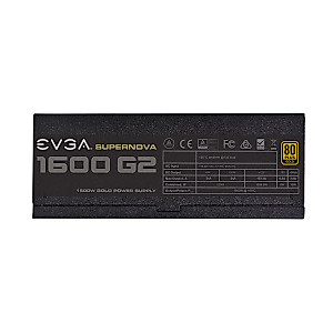 EVGA SuperNOVA 1600 G2 80+ GOLD, 1600W Fully Modular NVIDIA SLI and Crossfire Ready 10 Year Warranty Power Supply 120-G2-1600-X1