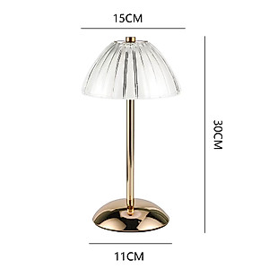 Creative Retro led bar Table lamp, Mushroom lamp, Crystal Bedside lamp, Rechargeable Desktop Night Light, Girls Wedding Decoration