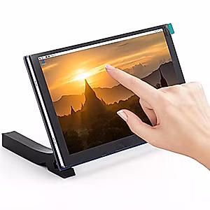 CUQI 5 Inch Raspberry Pi Touchscreen, 800 × 480 DSI Mini HDMI Display, Raspberry Pi Screen with Stand Driver Free for Raspberry Pi4/3/2/Zero/B/B+, Win11/10/8/7