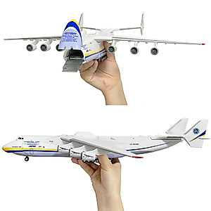 Mahfisj 1:200 Scale AN225 Model Airplane，Openable Cabin, 17-inch Length, Resin Aircraft Model Toy for Gifts and Collections (an225-1)