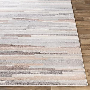 Mark&Day Area Rugs, 5x7 Orvelte Modern Medium Gray/Tan/White Area Rug, Gray/Black/White Carpet for Living Room, Bedroom or Kitchen (5'3" x 7'1")