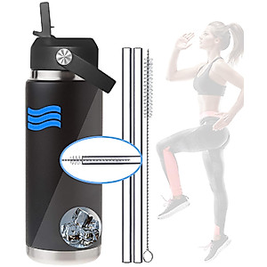 Straw Cap for YETI Straw Lid Replacement - Soft Bite Valve Top for YETI Rambler 36 oz 26 oz 18 oz Jr 12 oz 64 oz Bottle and RTIC Water Bottle Flexible Handle Straw Lid Accessories