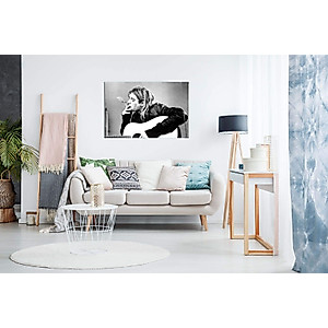 Kurt Cobain Nirvana Smoking Canvas Wall Art Picture Print (18x12in)