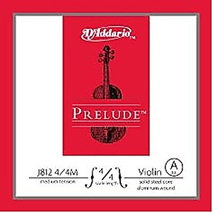 D'Addario Prelude Violin Single D String, 4/4 Scale, Medium Tension - J812 4/4M - Solid Steel Core, Warm Tone, Economical and Durable – Educator’s Choice for Student Strings