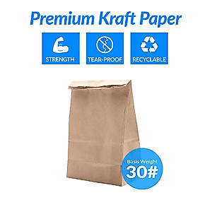 Reli. Brown Paper Bags | 500 Count | Paper Lunch Bags Ideal for Small Lunches and Crafts | Perfect for Sandwiches and Snacks