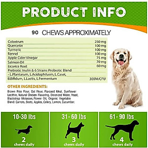 Profound Pets Pet Allergy and Itch Relief, Dog Allergy Chews, Intermittent Itchiness, Pet Probiotic, Seasonal Allergies - Anti Itch Support