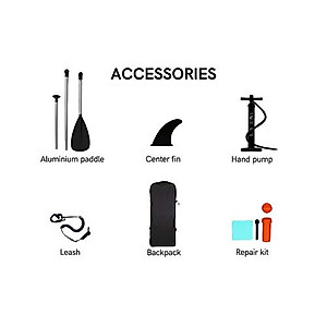 SCSK8 Super Deluxe Inflatable SUP Board (Doodle Design),Yellow,11 ft. x 32" x 4.75",QT-SUP11T