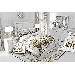 Erosebridal Cattle Duvet Cover King, Cows Grazing Bedding Set for Cowboys, Hand Drawn American Wild West Mountain Cowboy Comforter Cover, Farmhouse Rustic Country Bedroom Decor Retro Quilt Cover